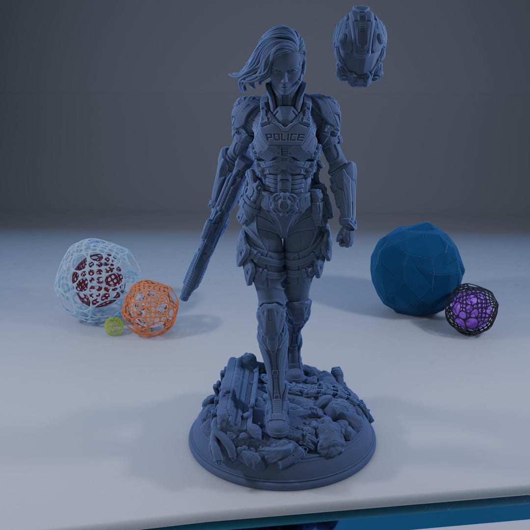 STL Cyberpunk SWAT Officer Svetlana (pre-sup) - Etsy
