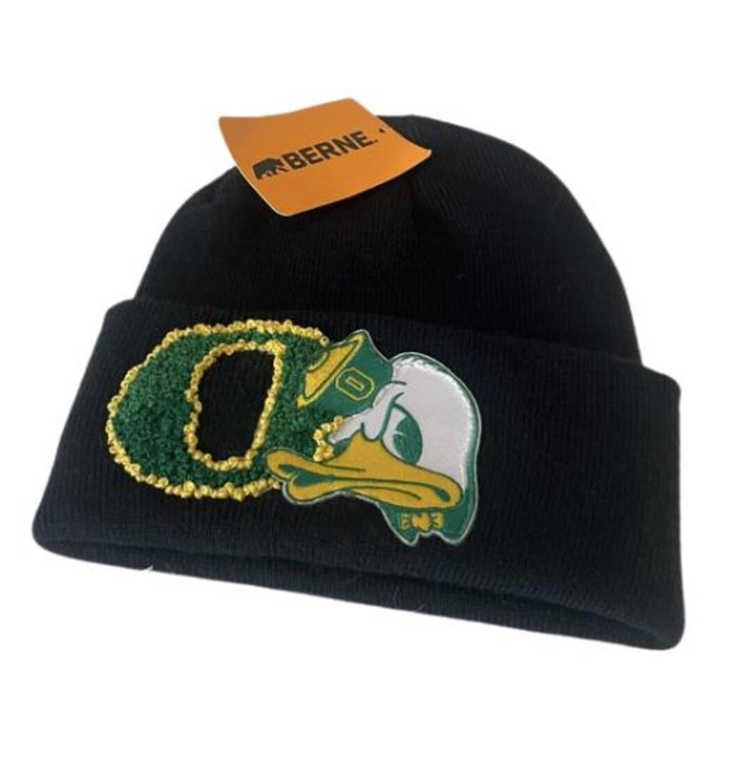 College Logo Beanie With Hand Embroidery. Oregon Ducks - Etsy