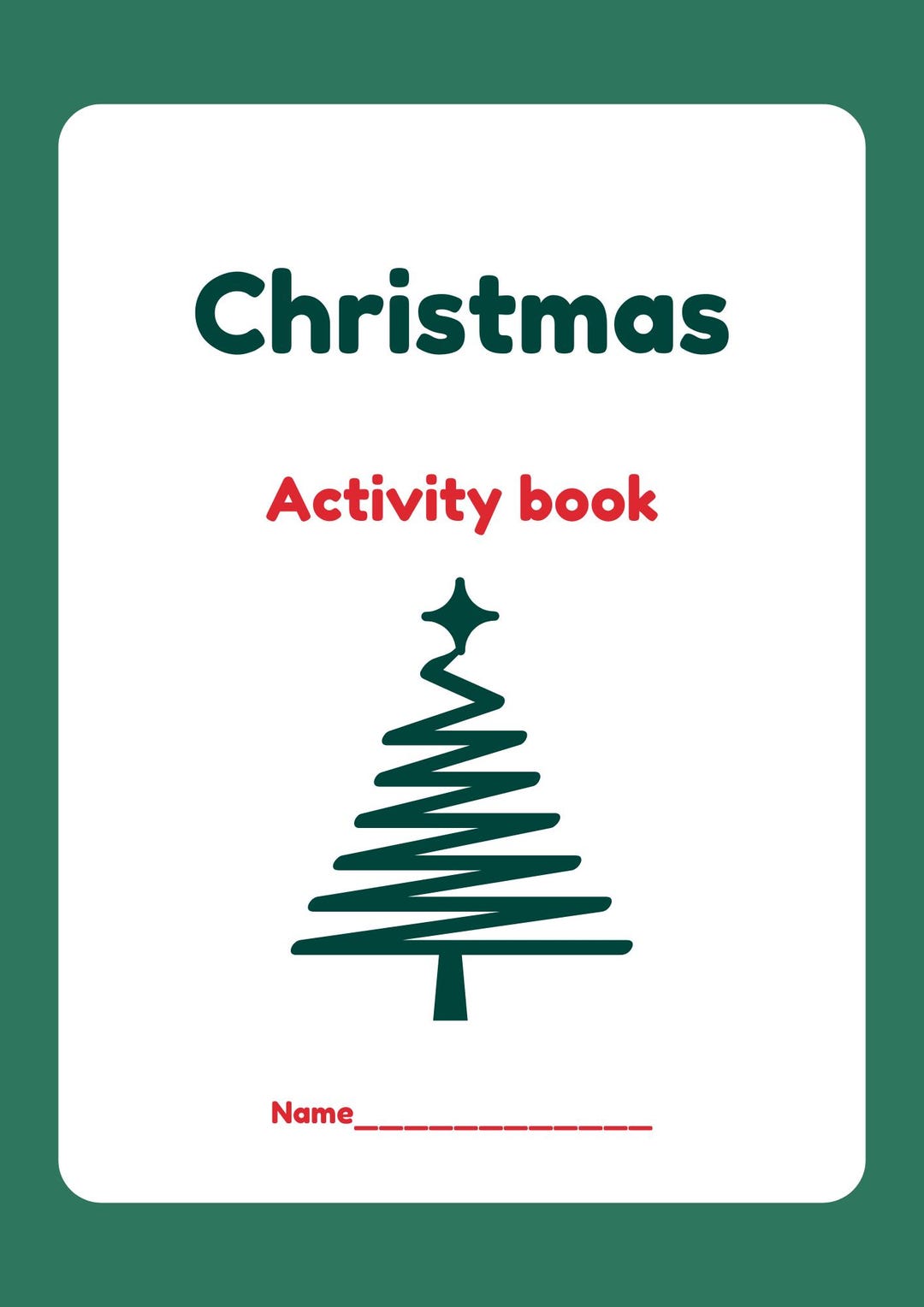 Holiday Activity Book | Kids Activity Book | Christmas Activity Pages ...