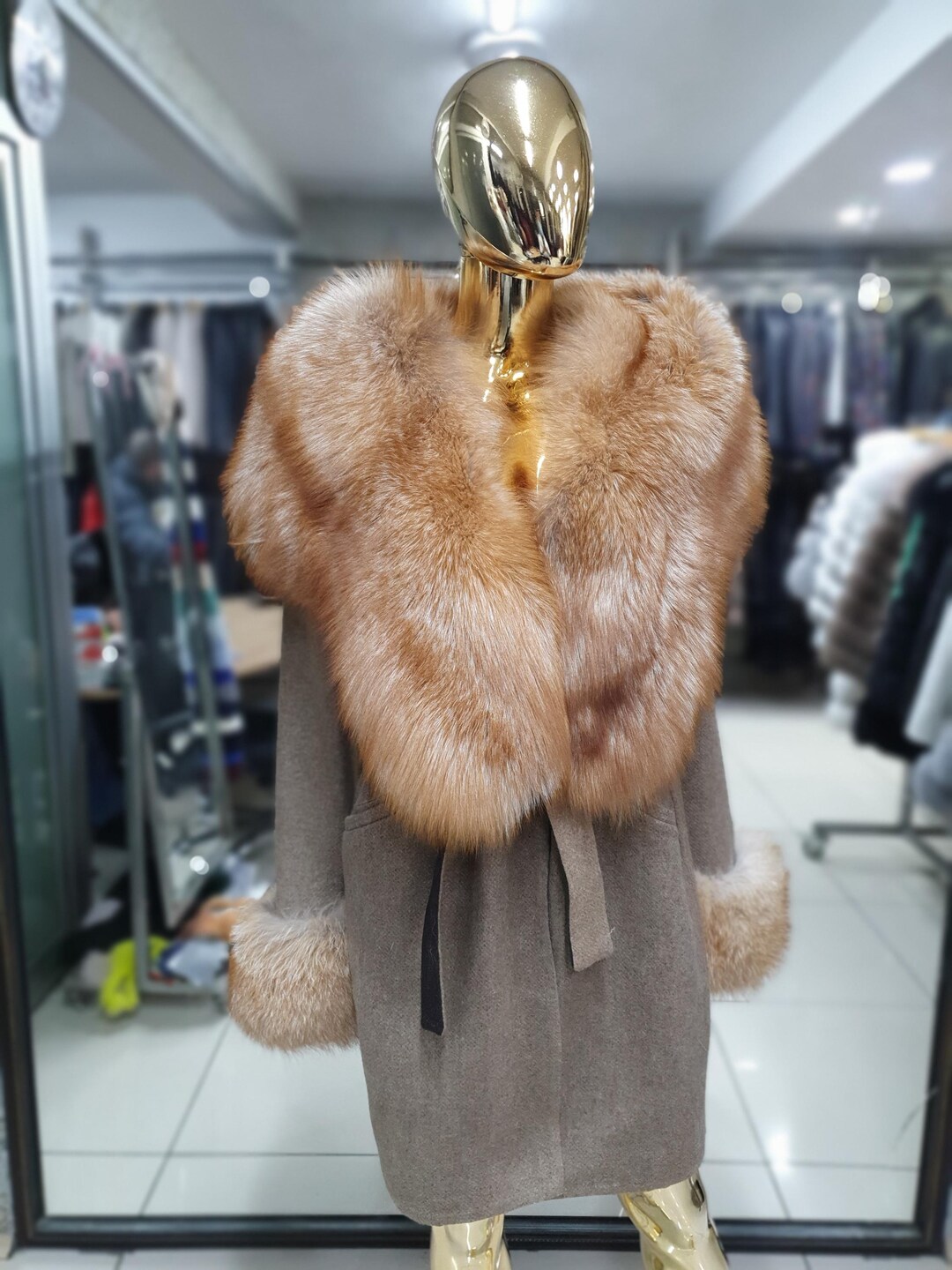 Luxury Natural Fur Coat Elegant Winter Jacket With Natural Fur - Etsy