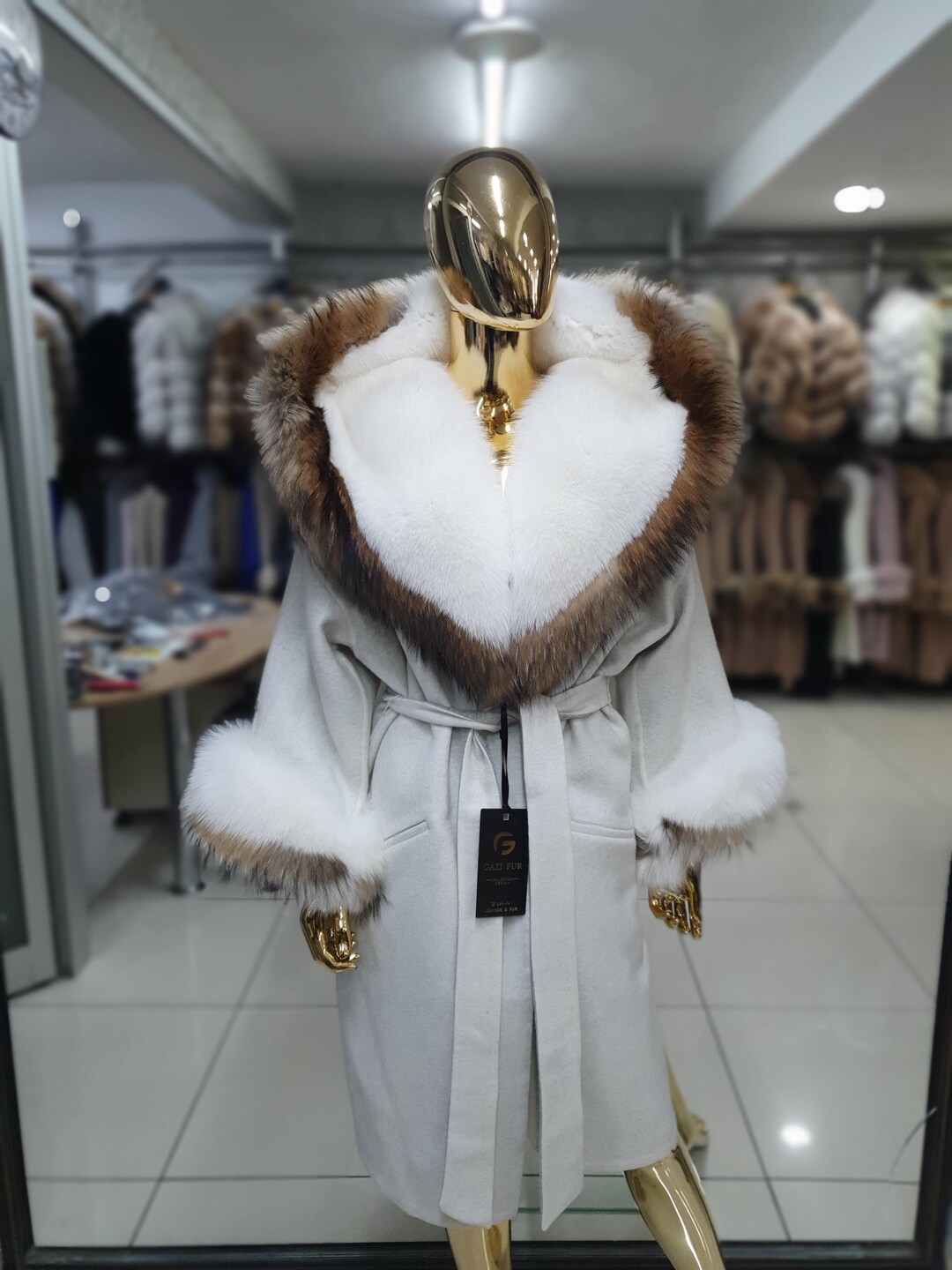 Luxury Natural Fur Coat Elegant Winter Jacket With Natural Fur - Etsy