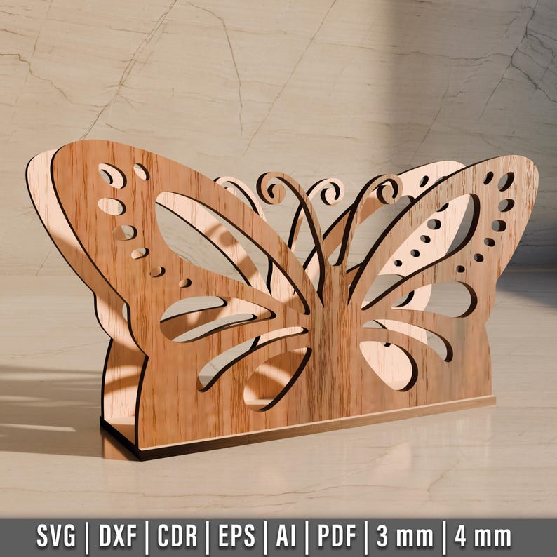 Laser Cut Napkin Holder SVG File, Napkin Holder Digital Template, Home ...