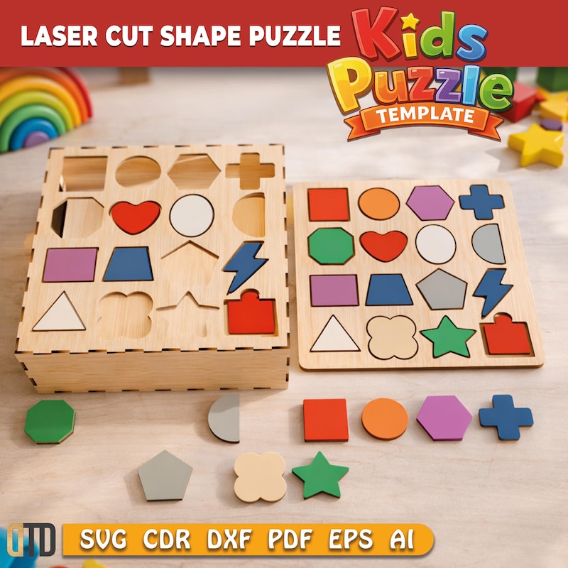 Montessori Wooden Shape Sorter Toy - Etsy