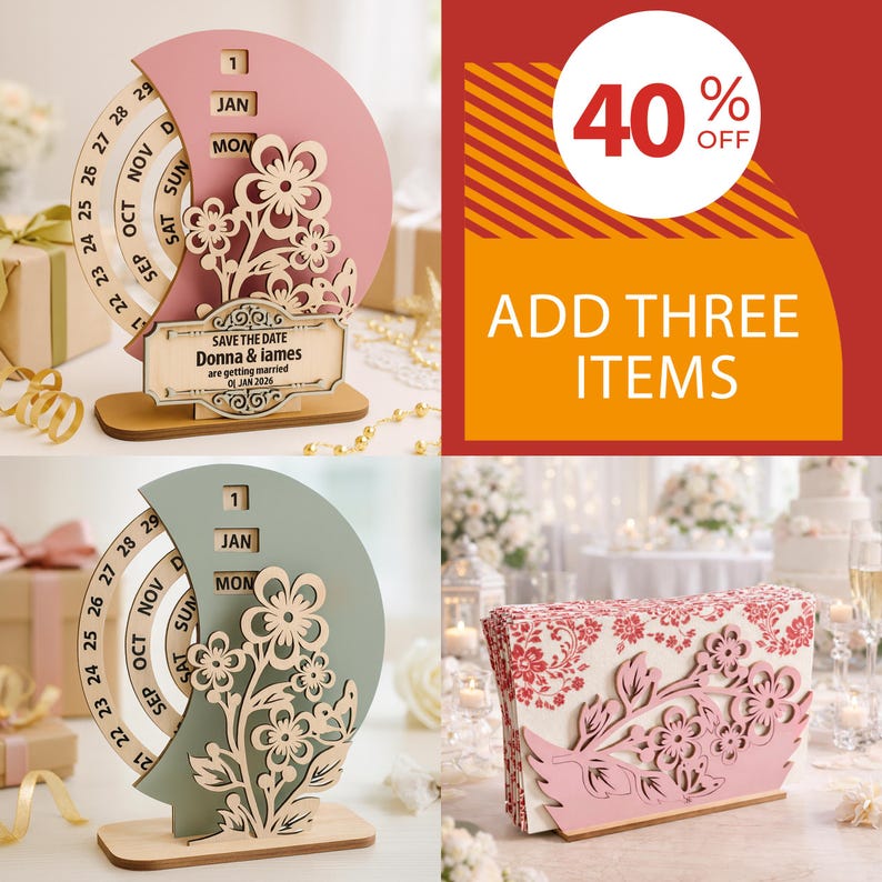 Perpetual Calendar Laser Cut File, Wooden Desk Calendar SVG, CNC ...