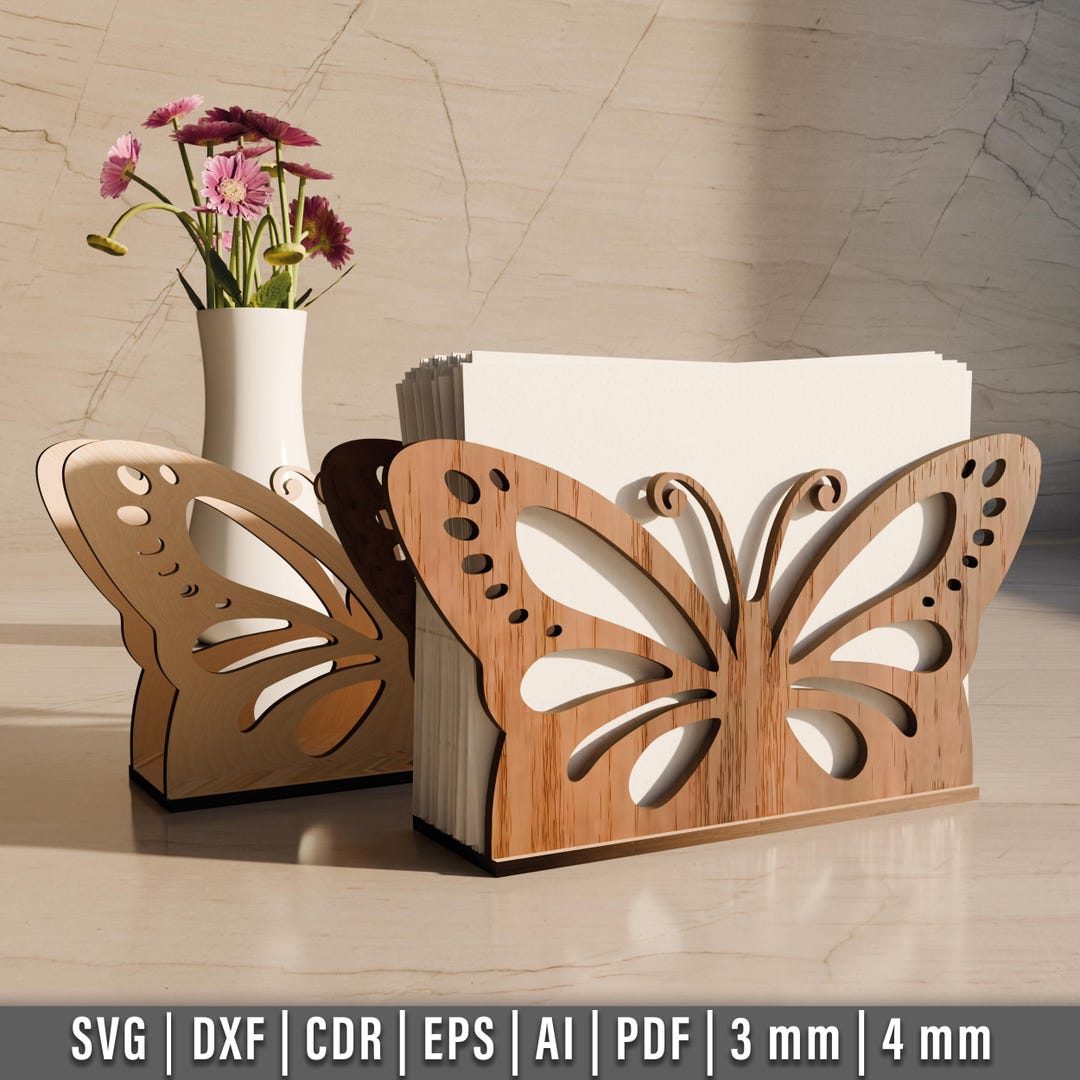 Laser Cut Napkin Holder SVG File, Napkin Holder Digital Template, Home ...
