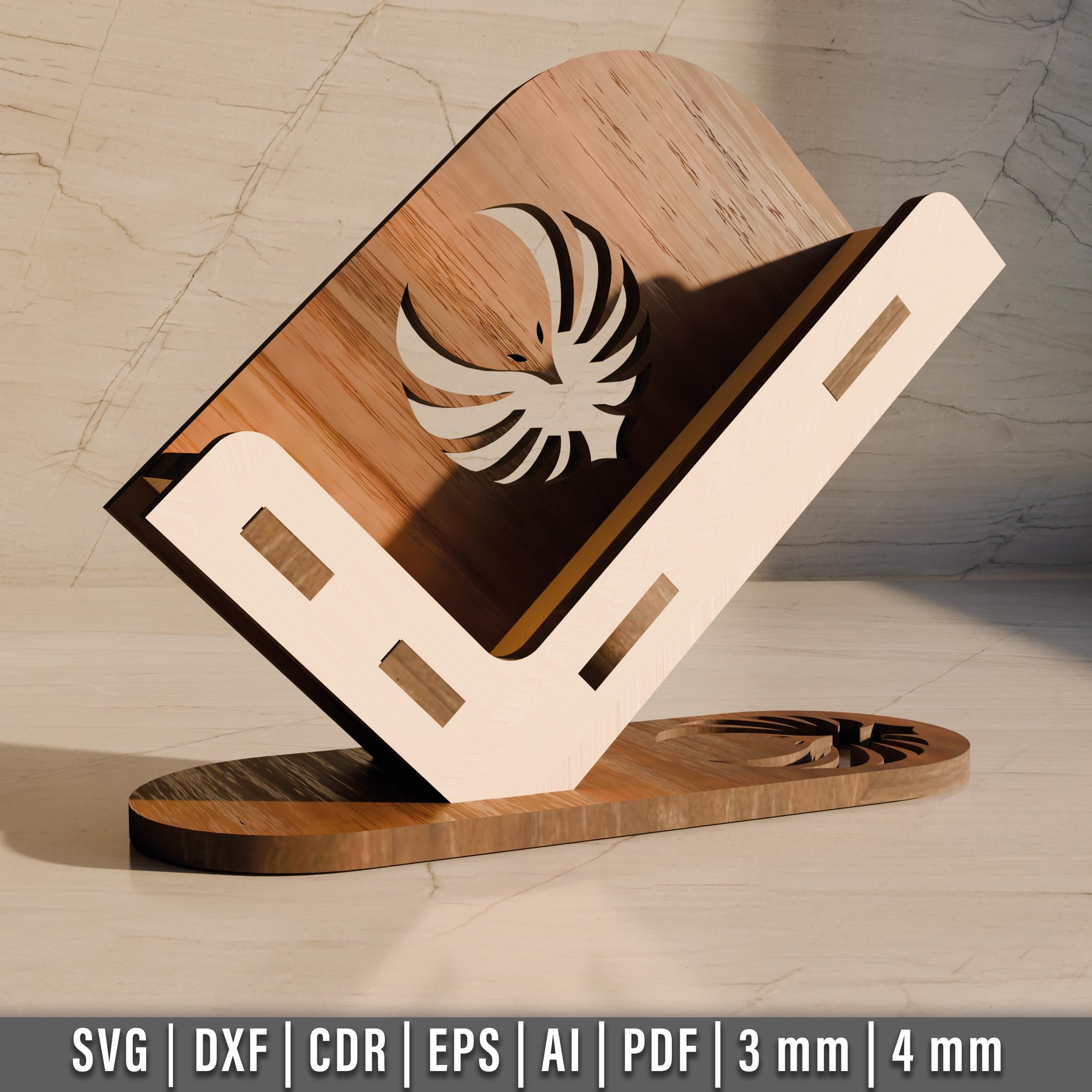 Laser Cut Business Card Holder SVG File, Card Holder Digital Template ...