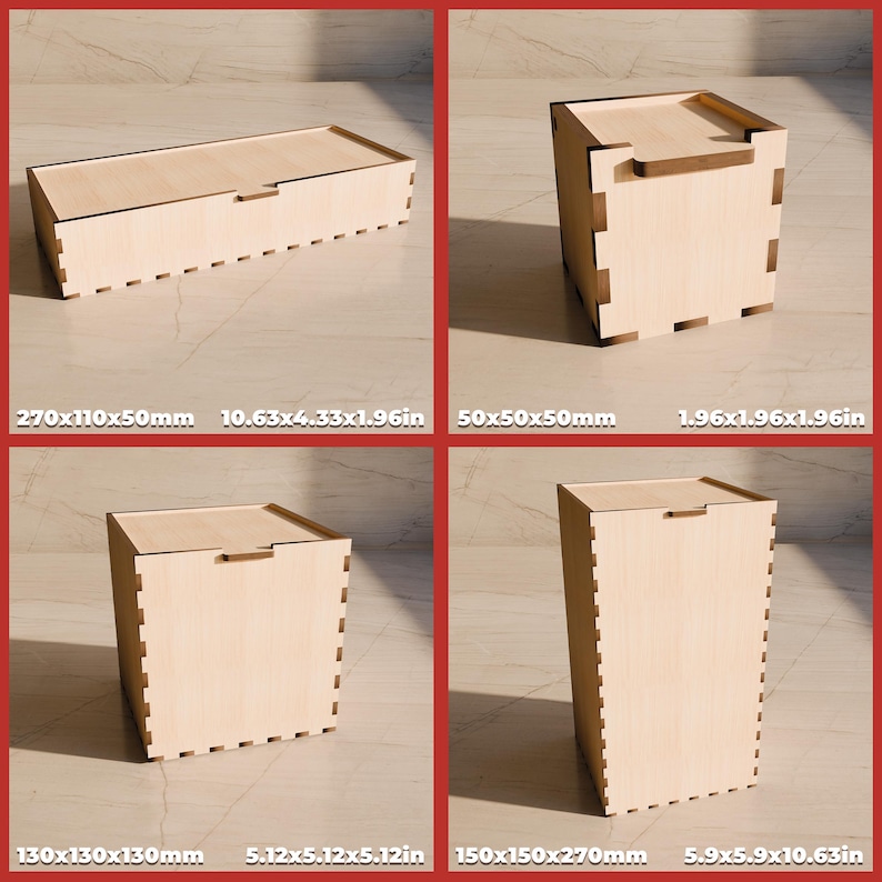 Laser Cut Box Bundle, 20 Box Designs SVG, Glowforge, CNC Cricut Ready ...