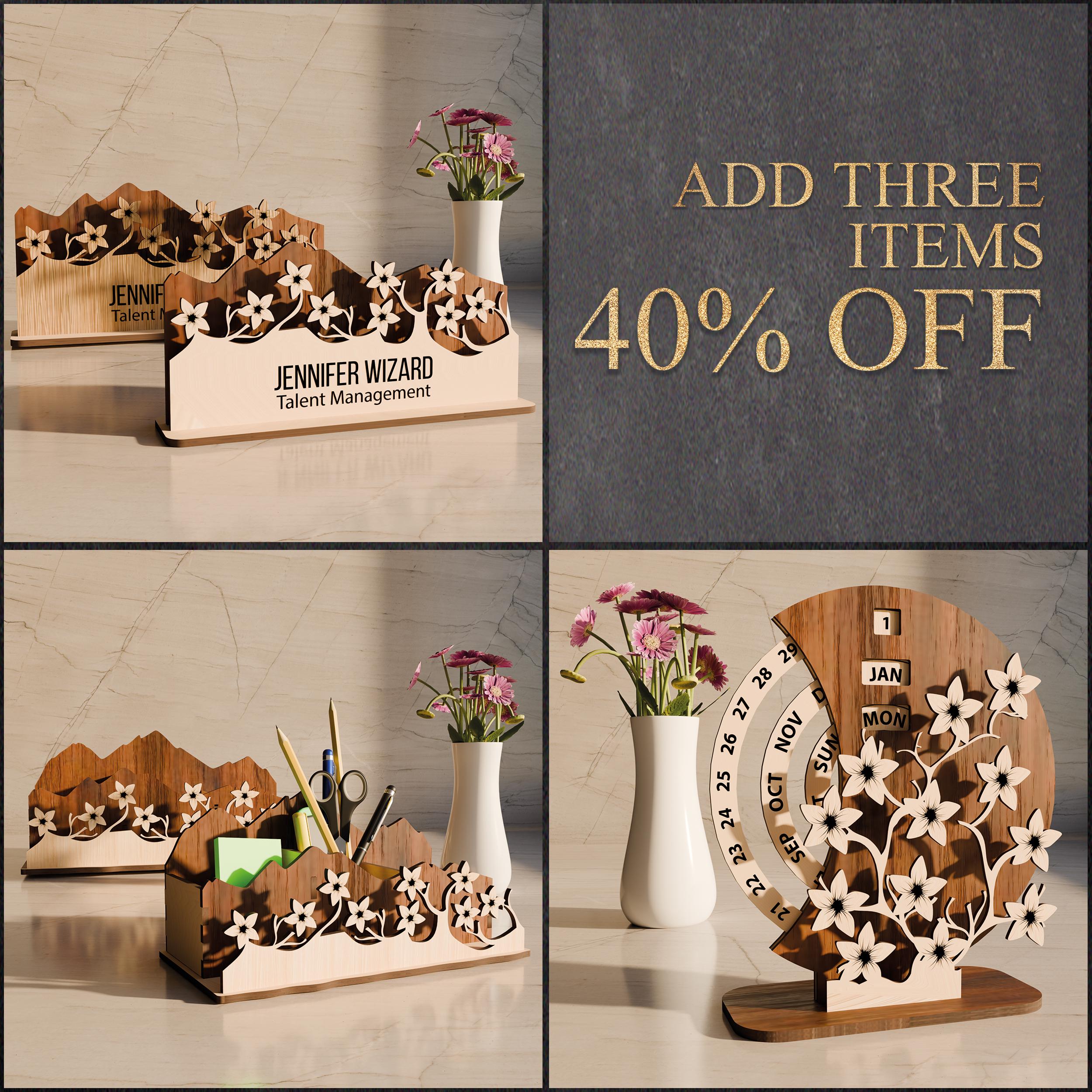 Laser Cut Customizable Name Plate SVG File, Name Plate Digital Template ...