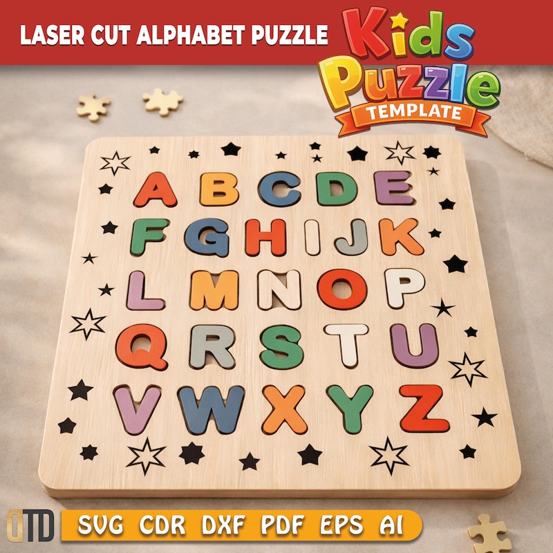 Wooden Abc Puzzle - Etsy
