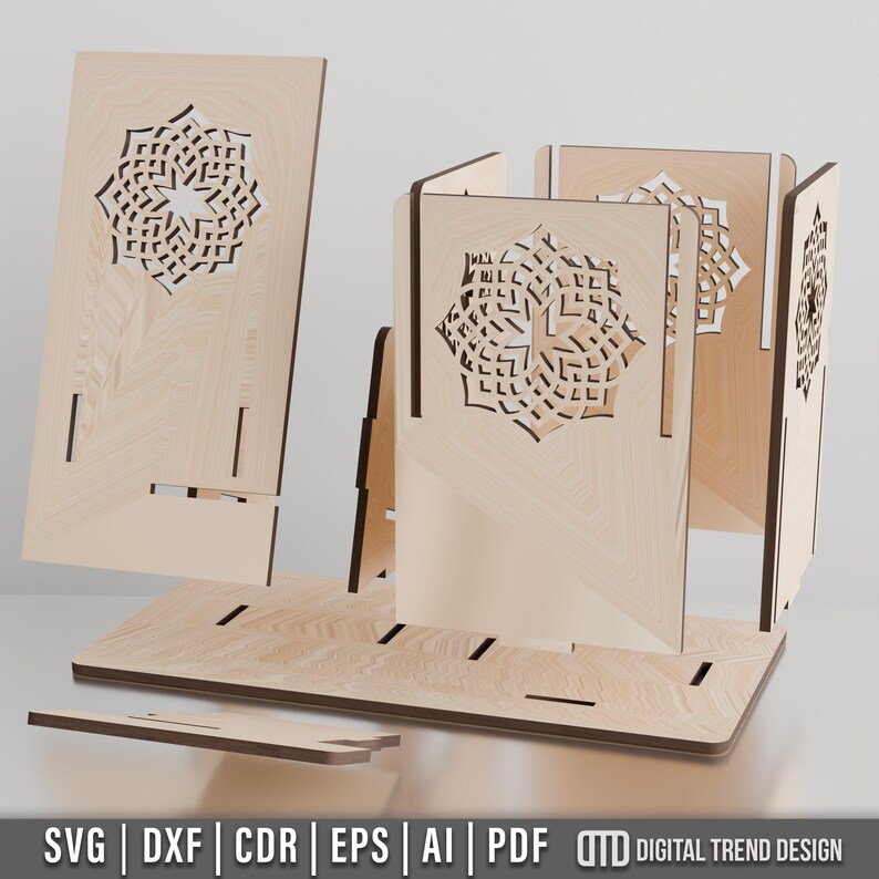 Pen Pencil Holder With Phone Stand SVG File, Phone Stand Digital ...