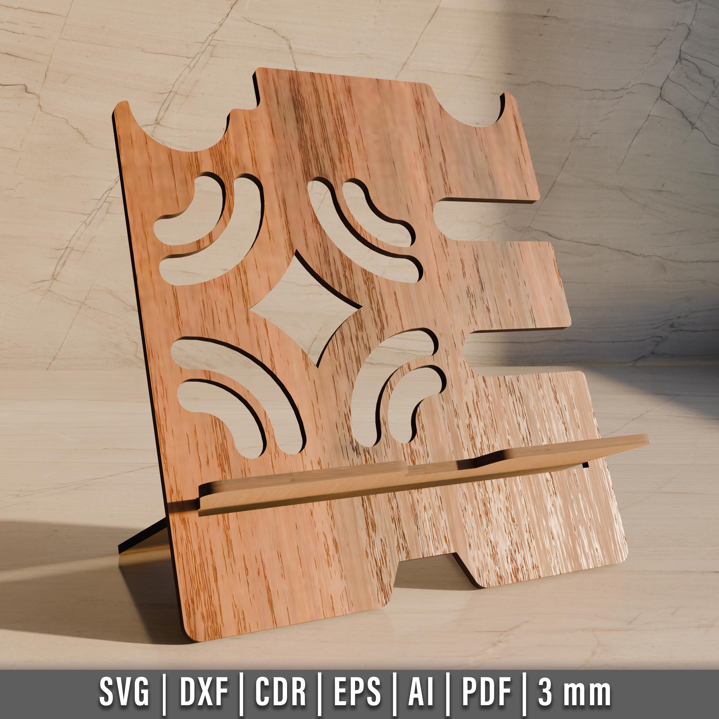 Laser Cut Docking Station SVG File, Digital Template, Office Decor ...