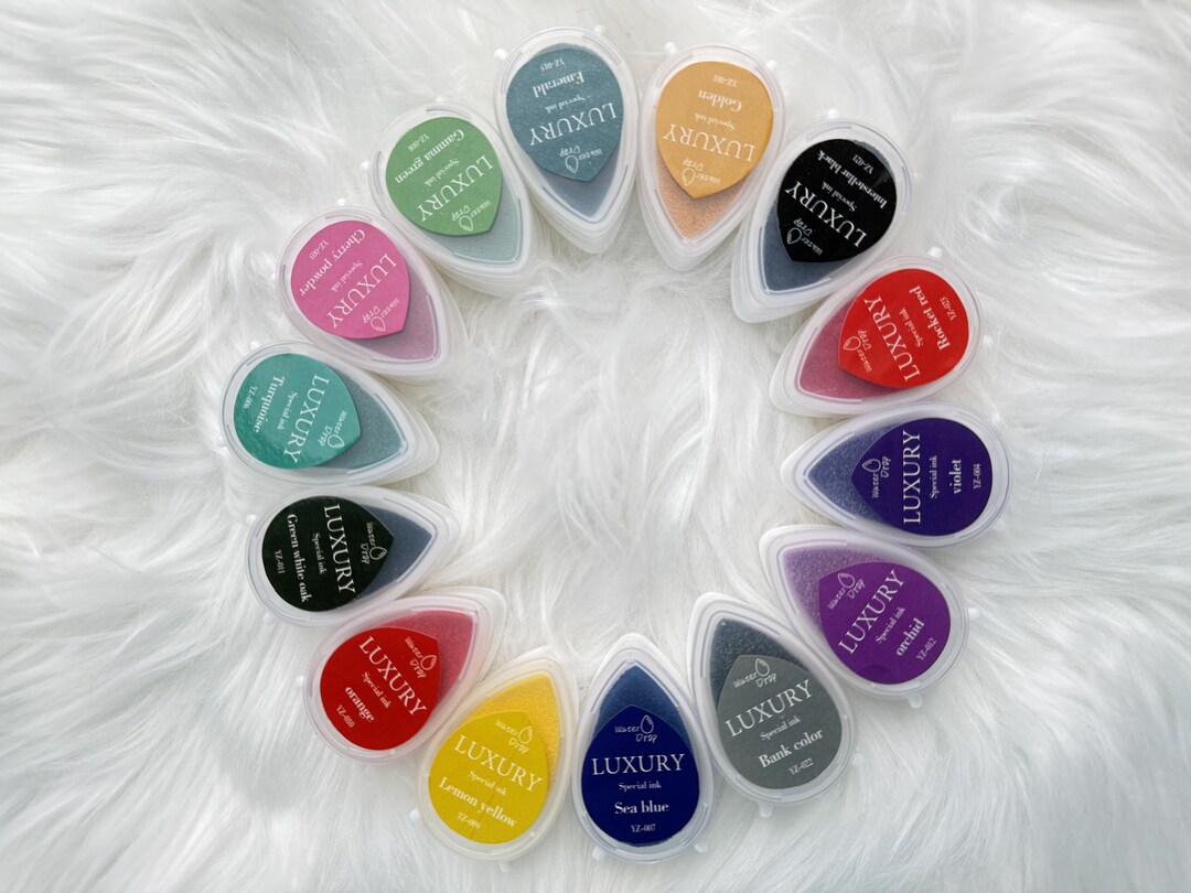 24 Colors Dew Drop Pads, Fingerprint Ink Pads, Fingerprint, All Purpose ...