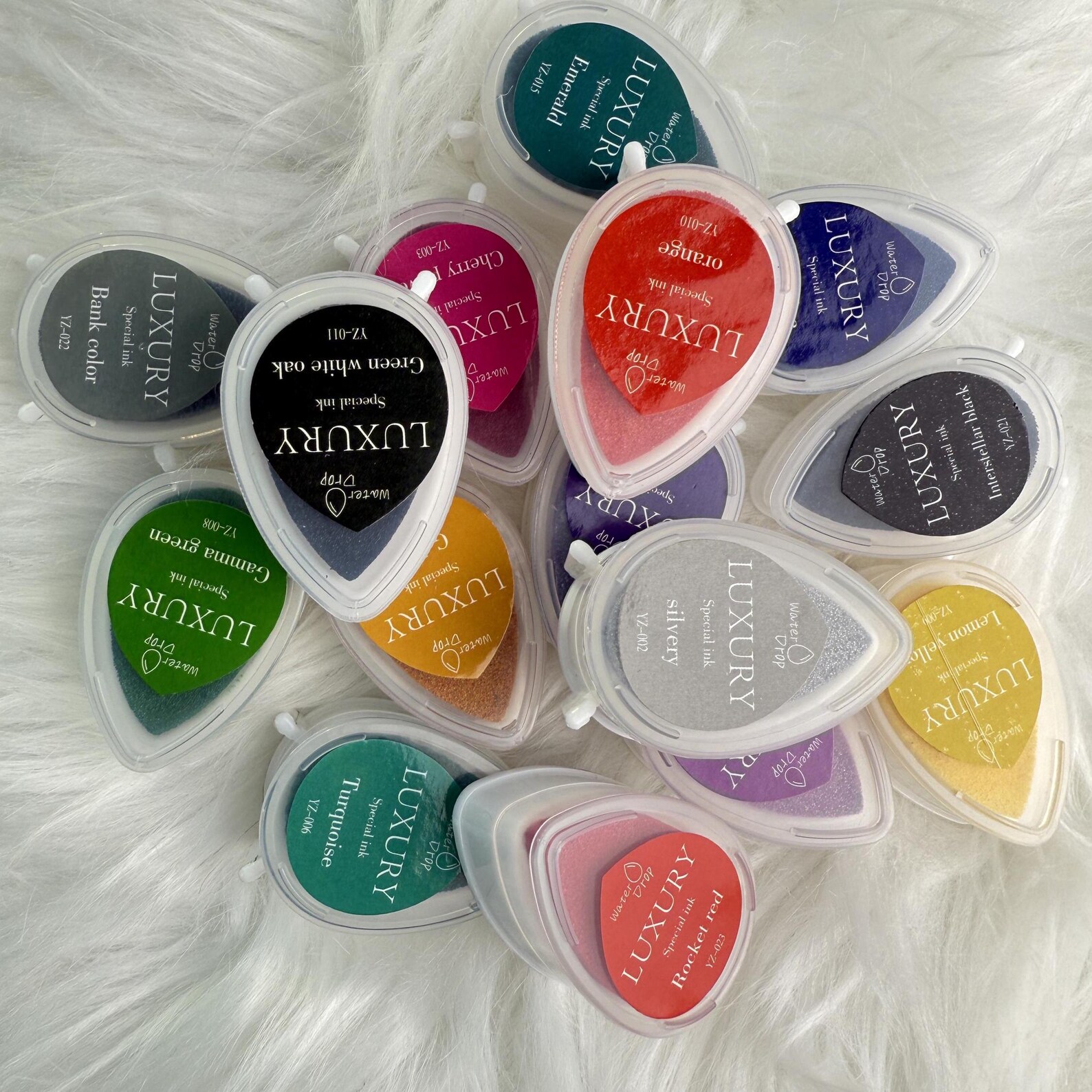 Colorful Ink Pads, 24 Colors Dew Drop Pads, Fingerprint Ink Pads ...