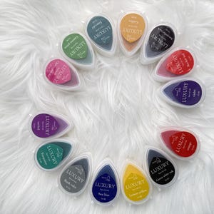 Colorful Ink Pads, 24 Colors Dew Drop Pads, Fingerprint Ink Pads ...