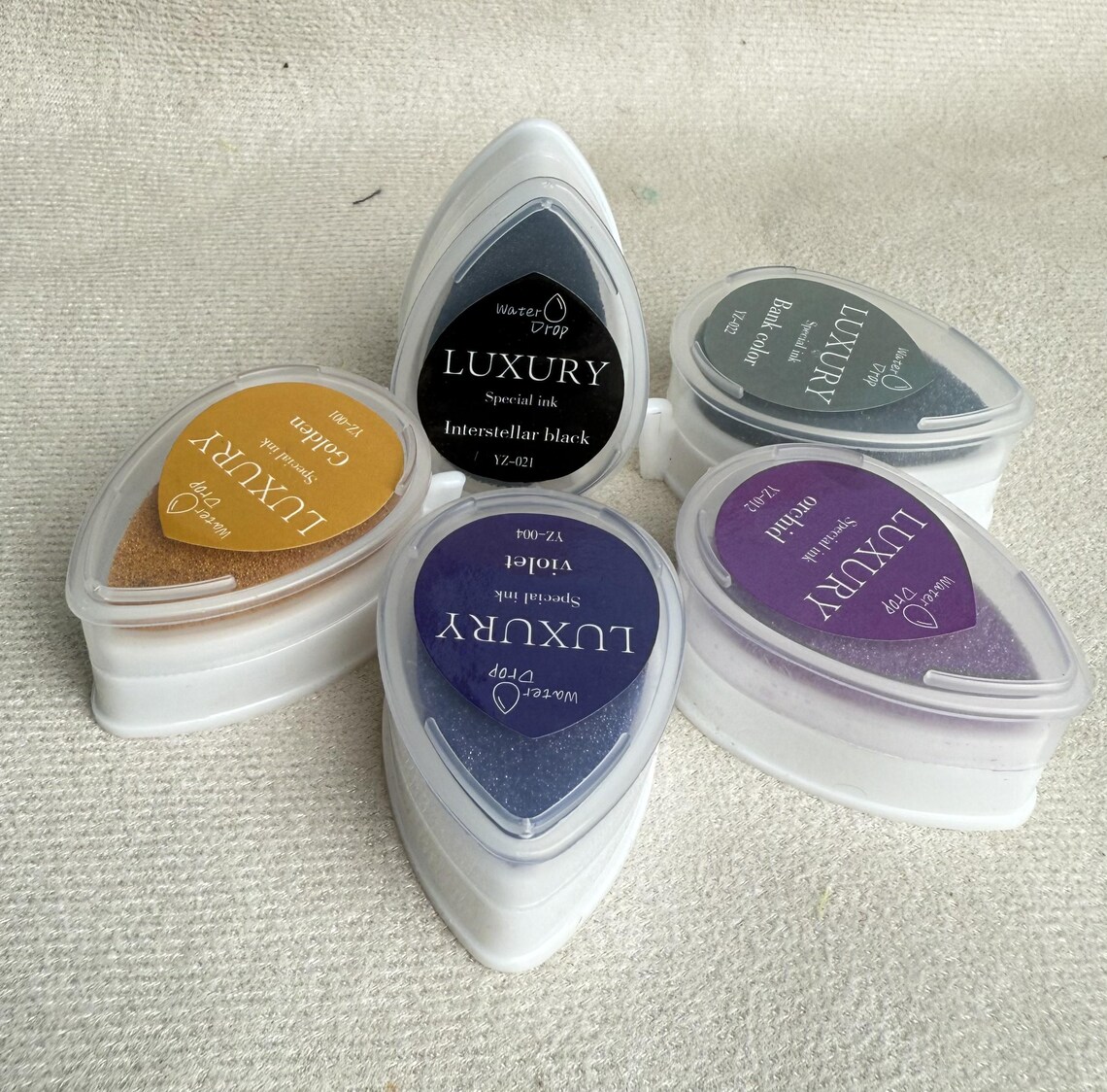 Colorful Ink Pads, 24 Colors Dew Drop Pads, Fingerprint Ink Pads ...