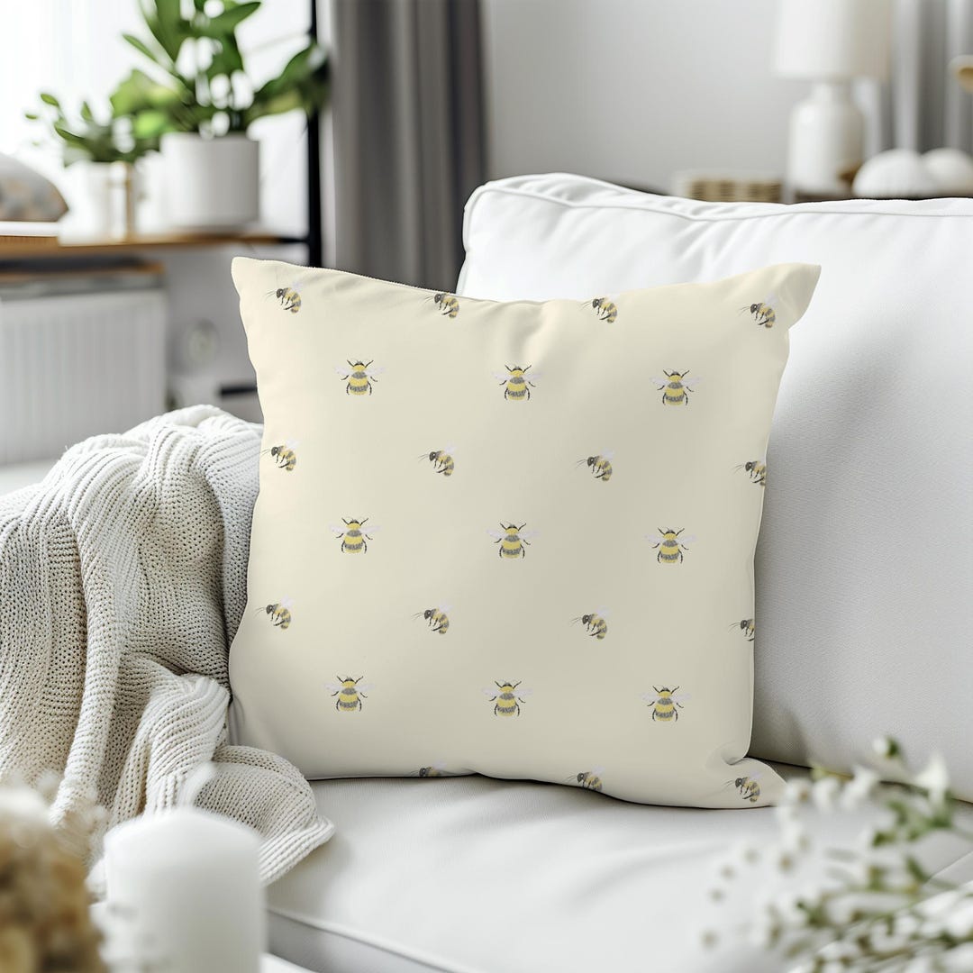 Bumblebee Pillow, Bee Pillow Cover, Throw Pillows Couch, Insect Pillow ...