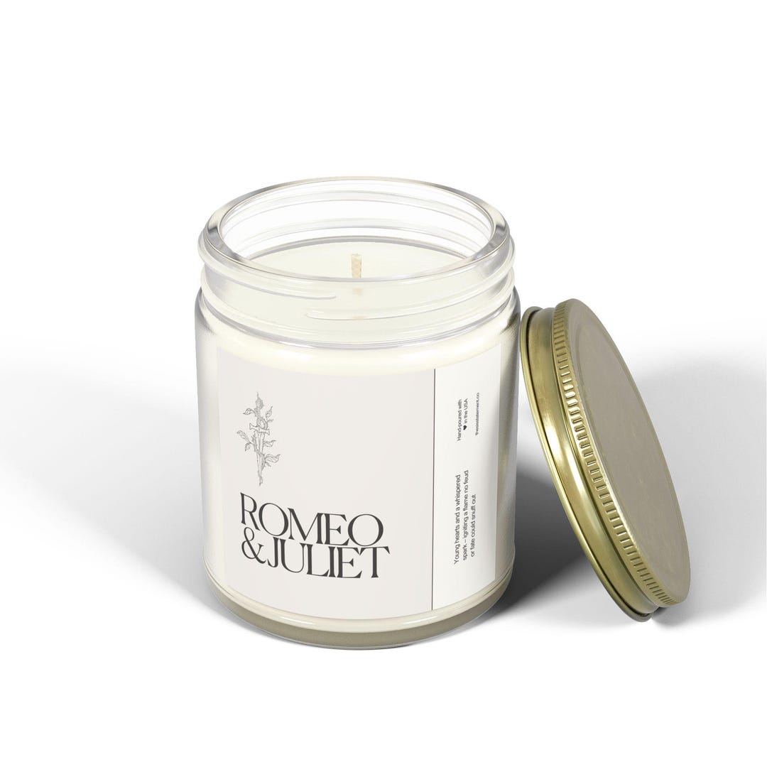 Romeo & Juliet Candle Literary Romance Gift Inspired by Shakespeare ...
