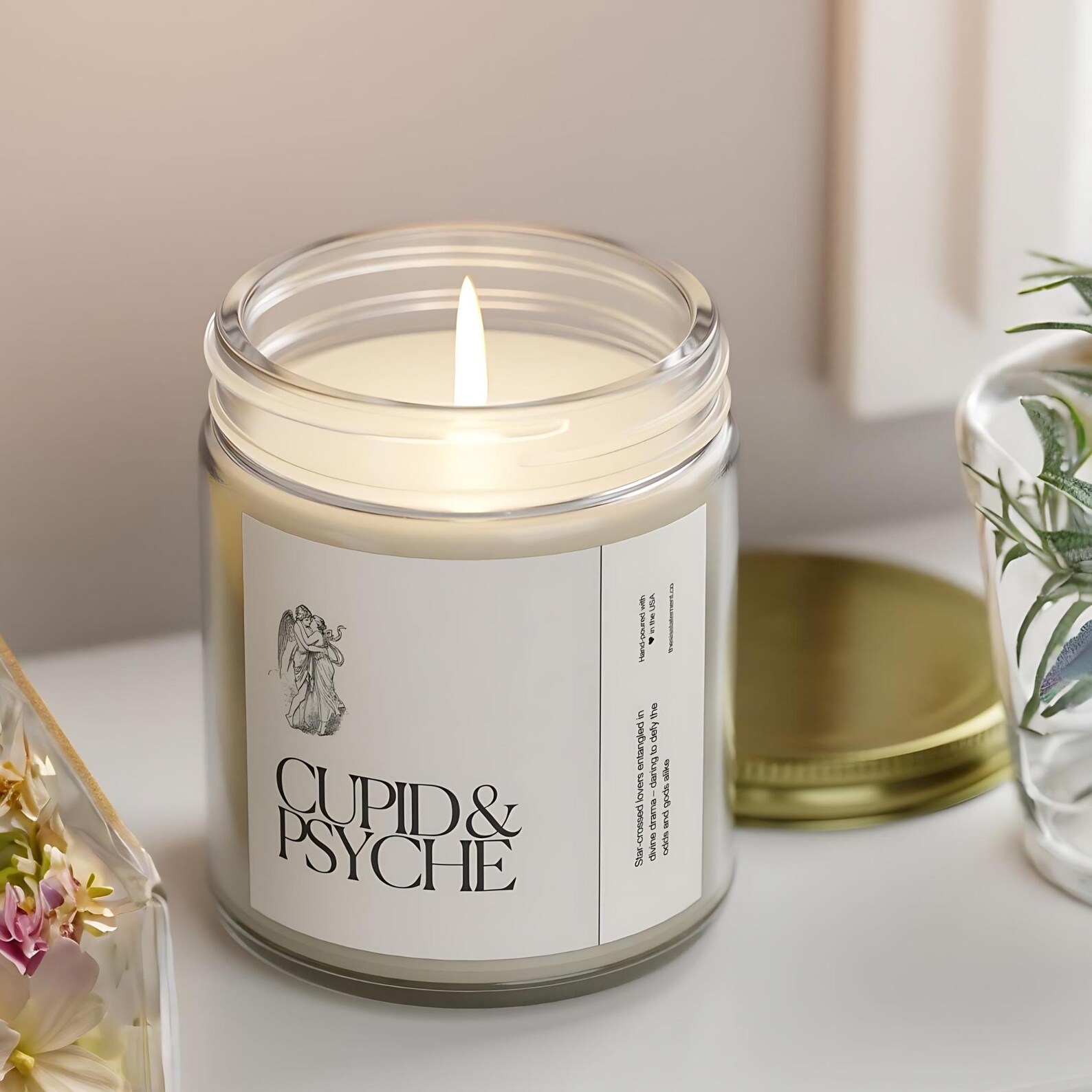 Cupid & Psyche Candle – Romantic Greek Mythology Gift, Coconut Apricot ...