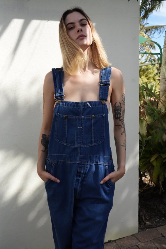 Vintage Overalls / 70's Denim Overalls / Roebucks Cas… - Gem