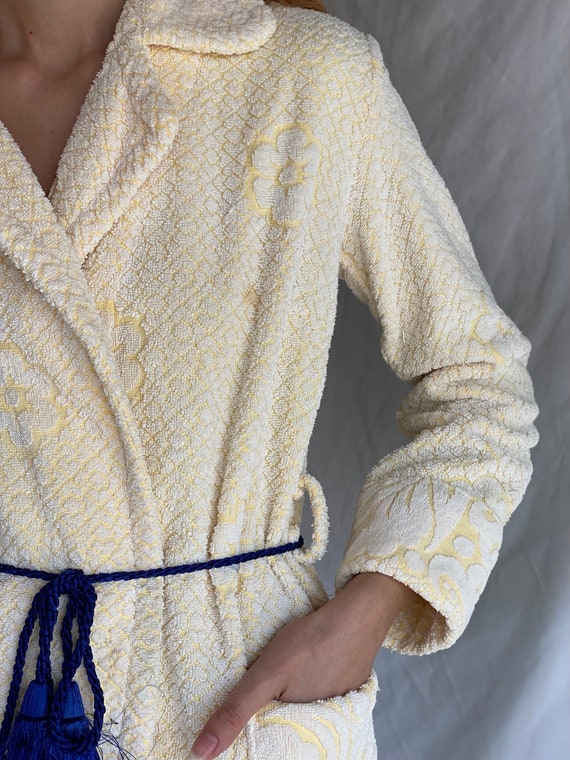 Vintage Terry Cloth Duster Jacket Robe / Towel Robe /… - Gem