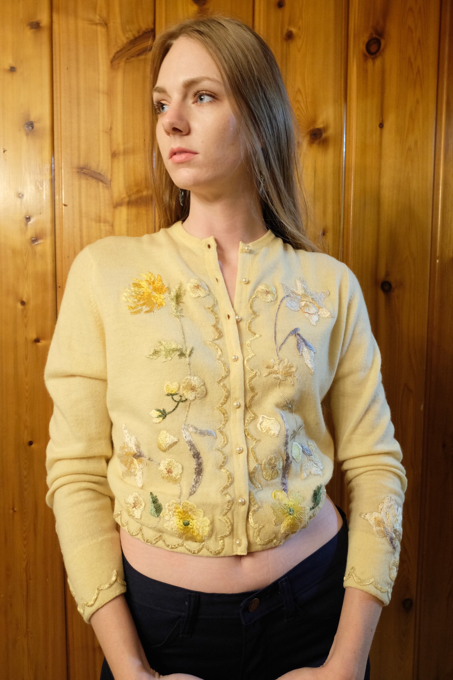 Helen Bond Carruthers / 1950s Cashmere Cardigan Sweater / Mid | Etsy