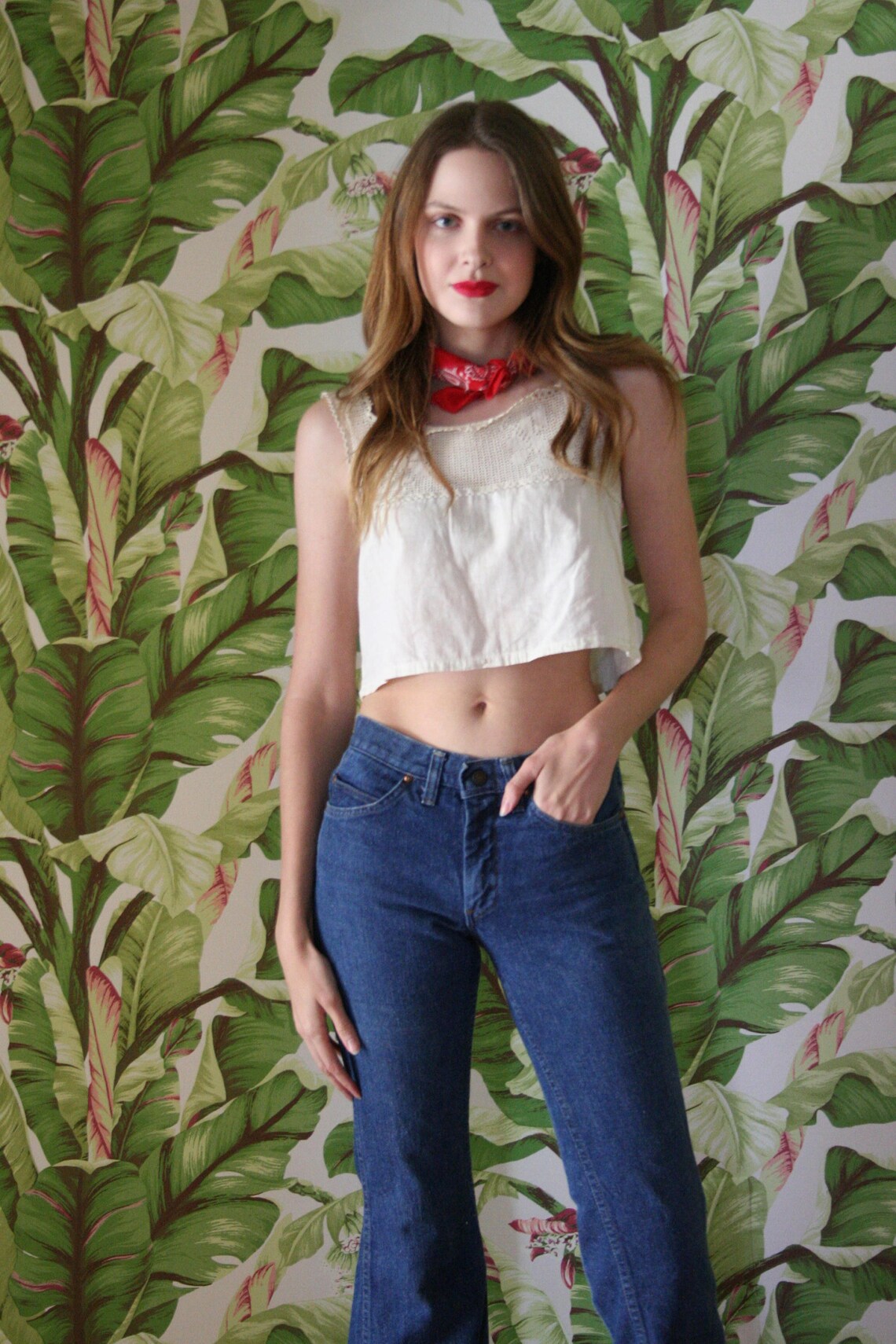 Turkey Red Bandana / 1930's 1940's Trunk Down Fast - Etsy