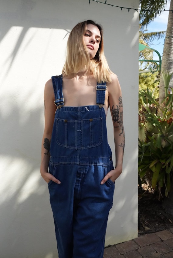 Vintage Overalls / 70's Denim Overalls / Roebucks Cas… - Gem