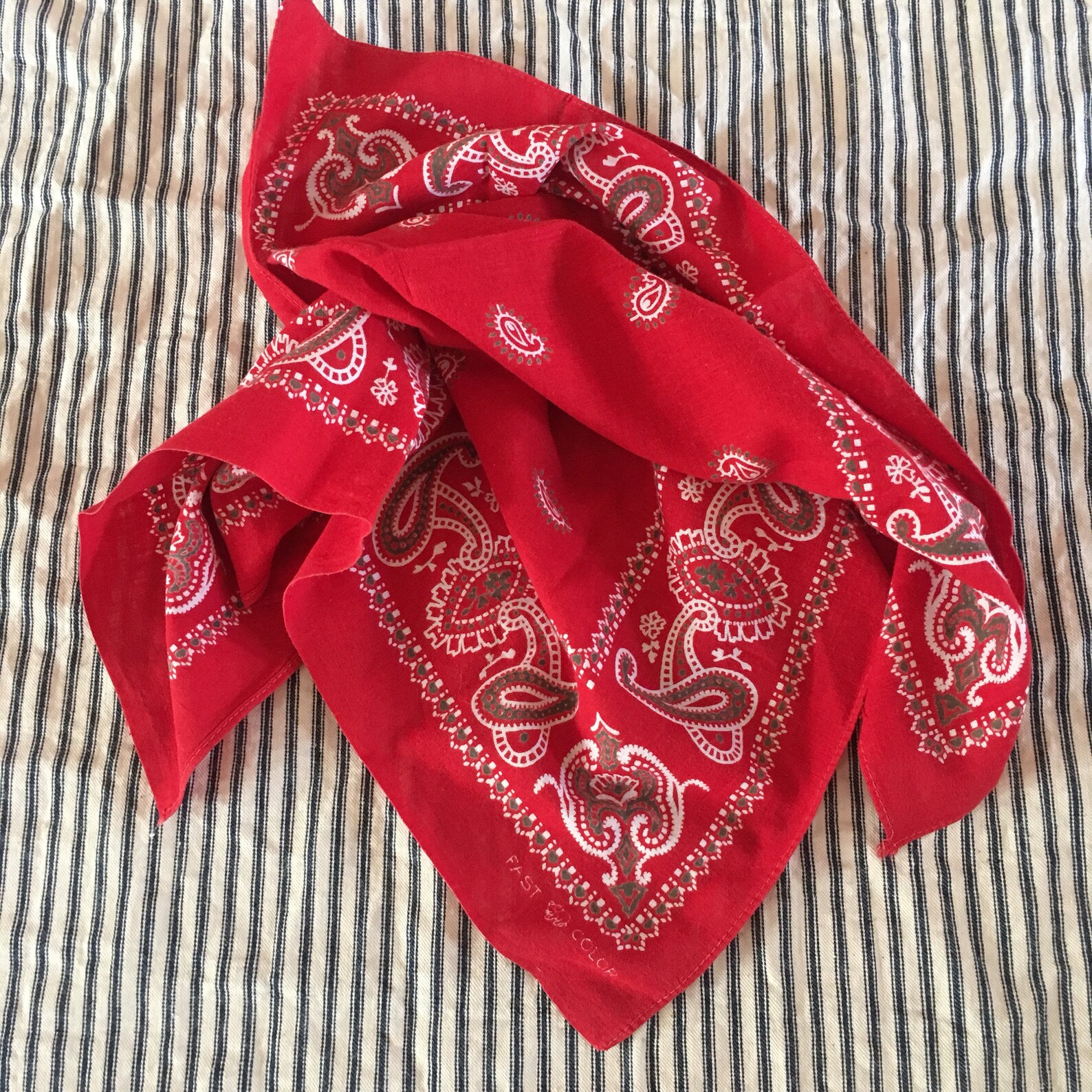 Turkey Red Bandana / 1930's 1940's Trunk Down Fast - Etsy Canada
