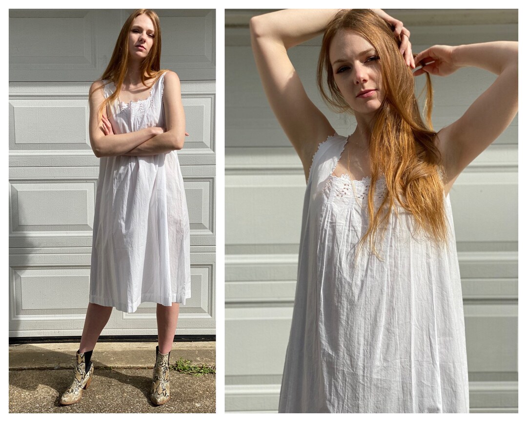 Antique Nightgown With Eyelet Details / Peasant Dress / Haute Hippie ...