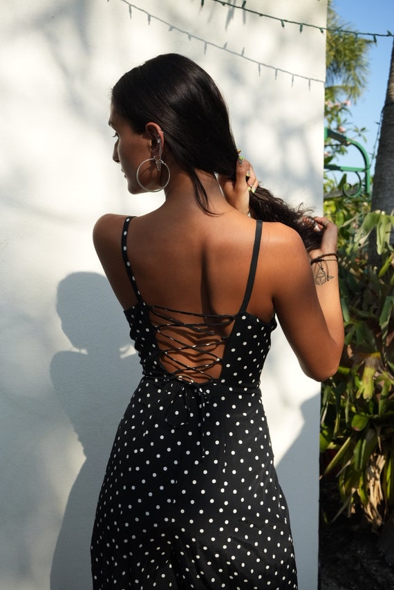 polka dot jumpsuit open - Gem