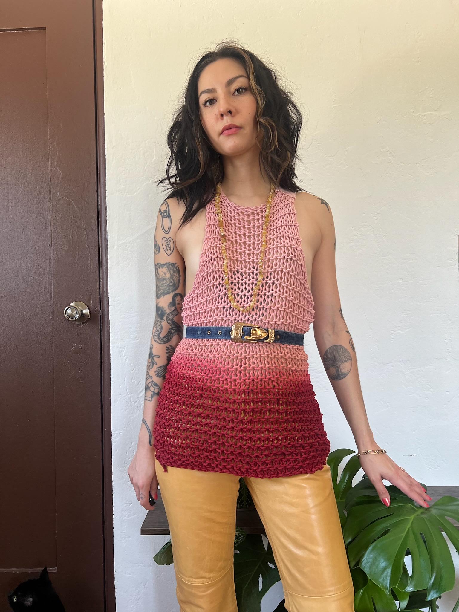 1943 Hand Dyed Netted Sheer Shirt / Mesh Summer Top / Swedish Army ...