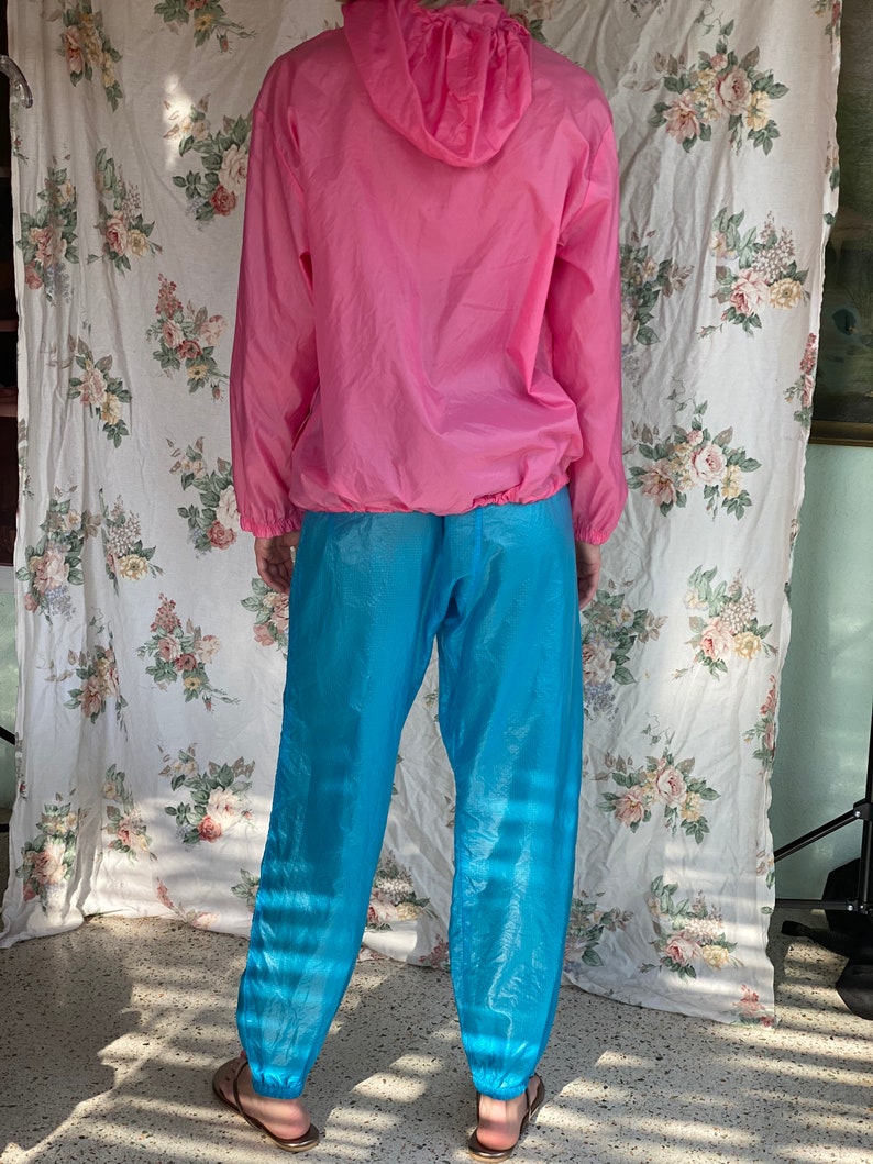 1980's Swishy Jacket / Bubblegum Pink Windbreaker Parka - Etsy