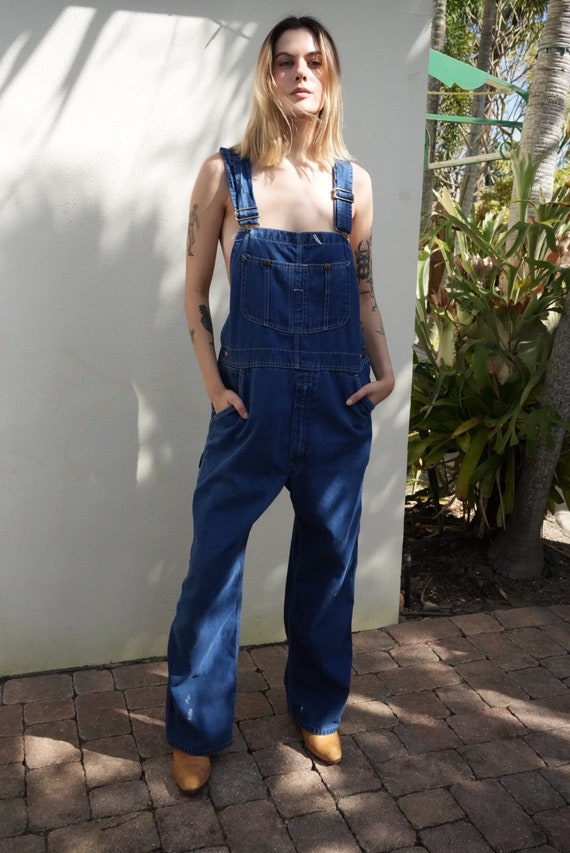 Vintage Overalls / 70's Denim Overalls / Roebucks Cas… - Gem