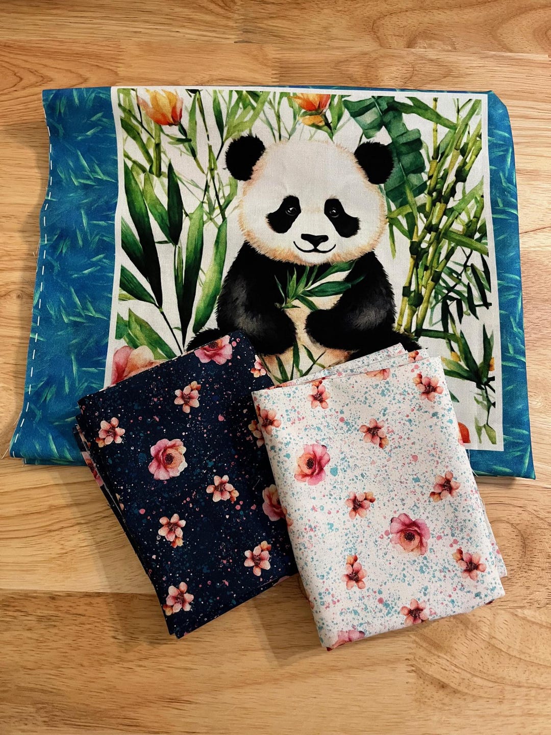 Fat Quarter Bundle With Panda Paradise Panel - 100% Cotton - Pattern ...