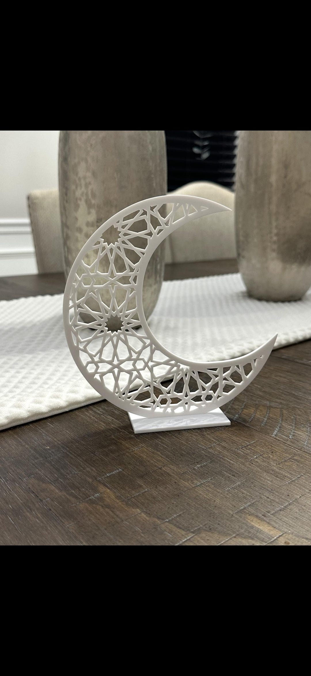 White Crescent Stand - Etsy