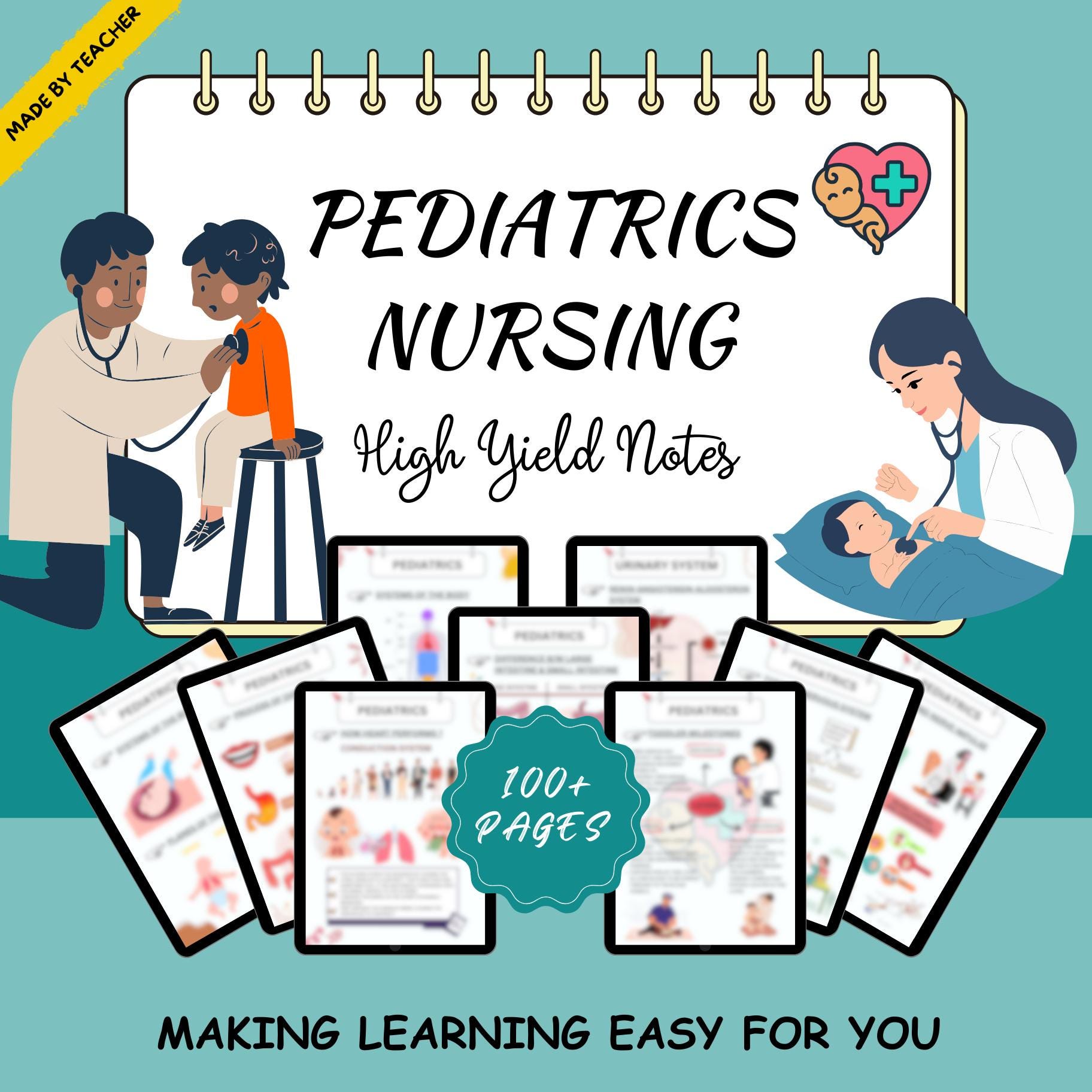 Pediatric Nursing Notes: Digital Study Guide for NCLEX Prep (PDF ...