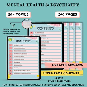 NCLEX Psych Study Guide: Mental Health & Psychiatry Notes (printable ...