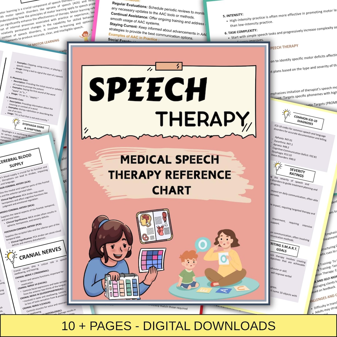 SLP Cheat Sheet: Speech Therapy Quick Reference Chart (PDF & PNG ...
