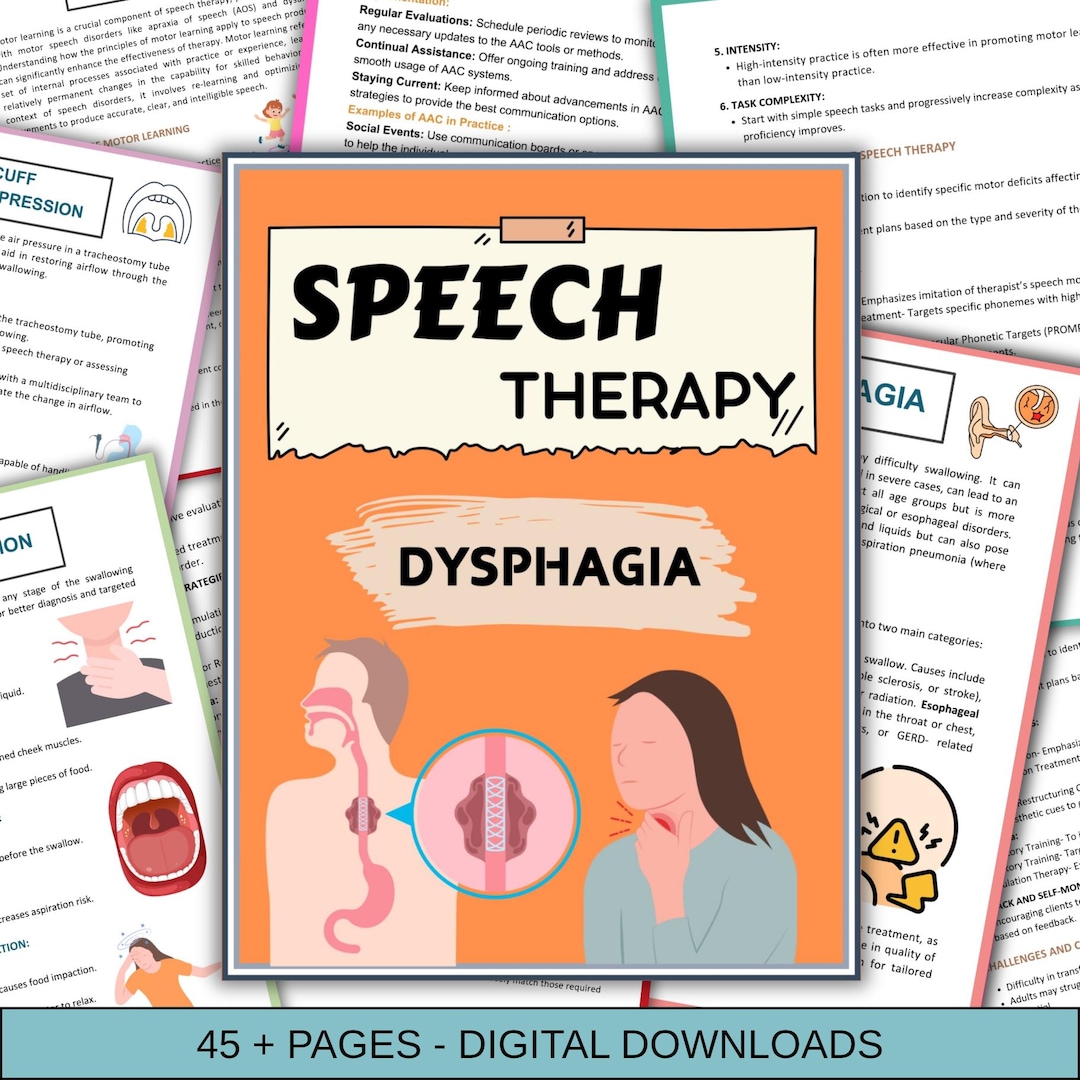 Dysphagia Therapy Pack PDF: Swallowing Exercises & Worksheets (SLP ...