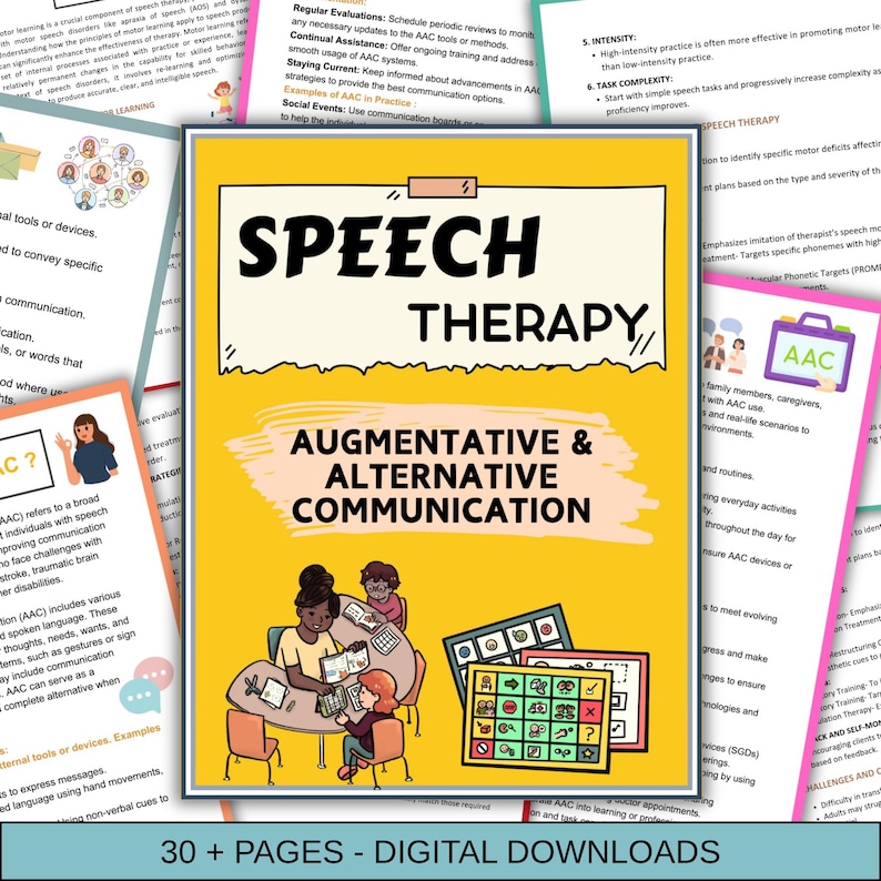 AAC Speech Therapy Communication Boards – Printable Visual Supports ...