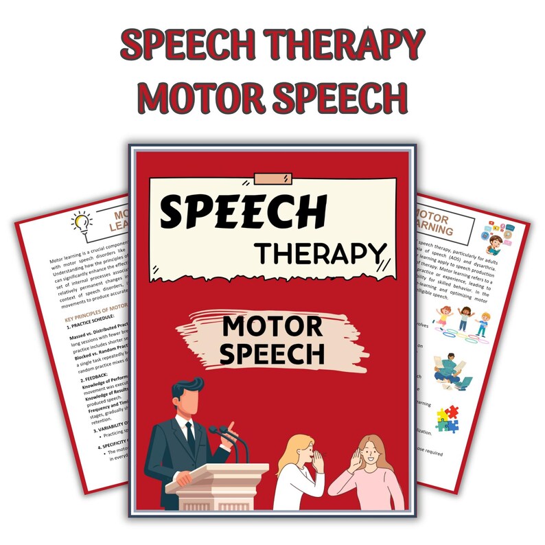 Motor Speech Therapy Worksheets: Apraxia, Dysarthria, Articulation (PDF ...