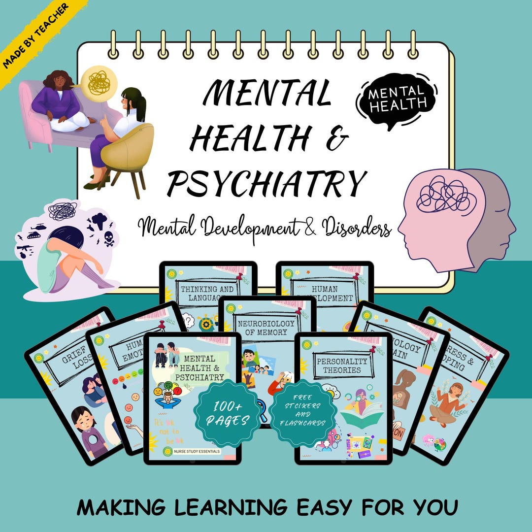 NCLEX Psych Study Guide: Mental Health & Psychiatry Notes (printable ...