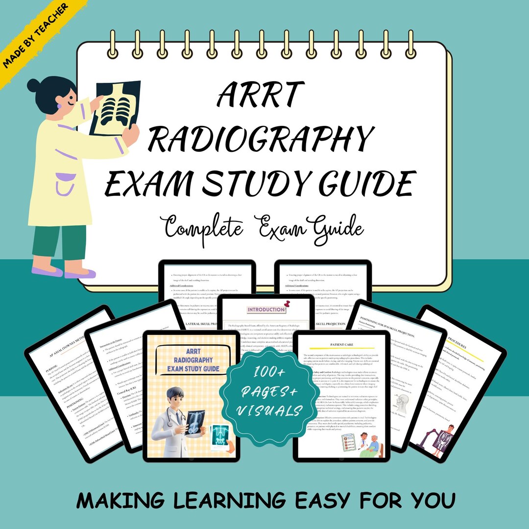 ARRT Radiography Study Guide PDF Digital Download Rad Tech Prep X Ray ...