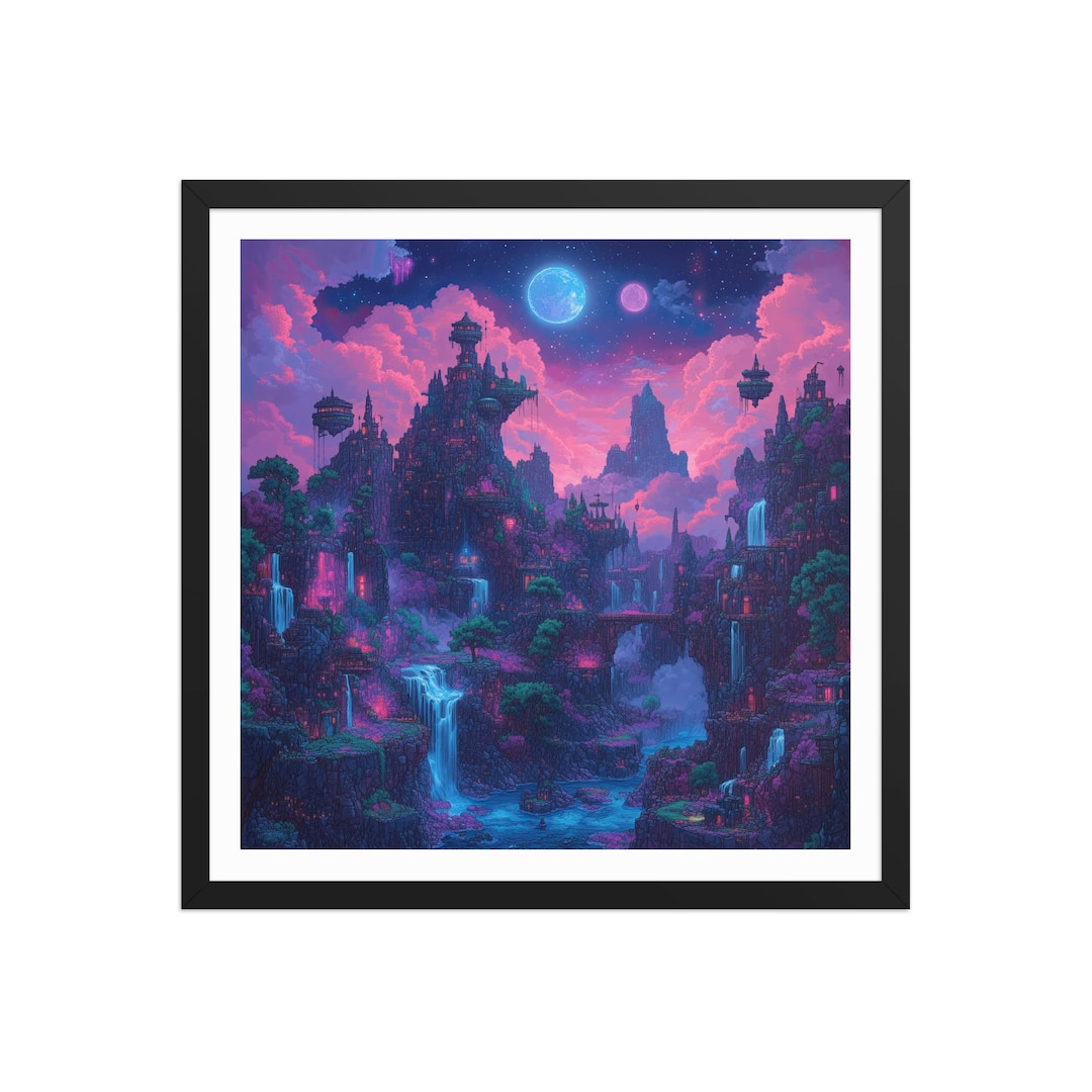 Alien Planet - Sci-fi Art - High Quality Print - Framed Poster - Etsy