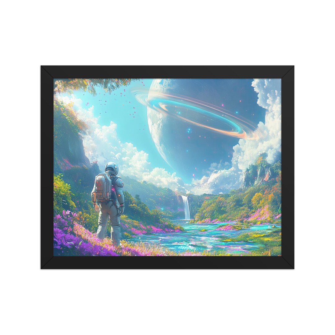Alien Planet Explorer – Dreamy Sci-fi Wall Art – Astronaut in Surreal ...