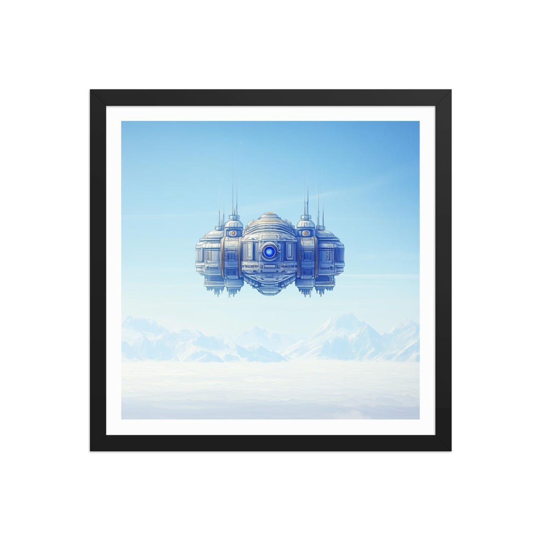 Celestial Observer – Dreamy Sci-fi Wall Art – Surreal Alien Vessel in ...