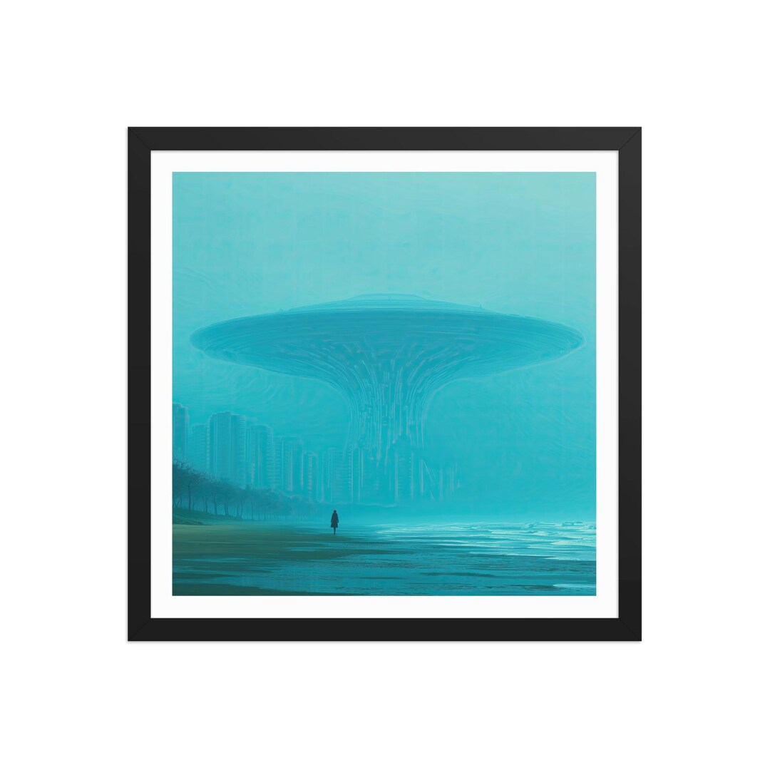 Coastal Megastructure – Dreamy Sci-fi Wall Art – Giant Alien ...