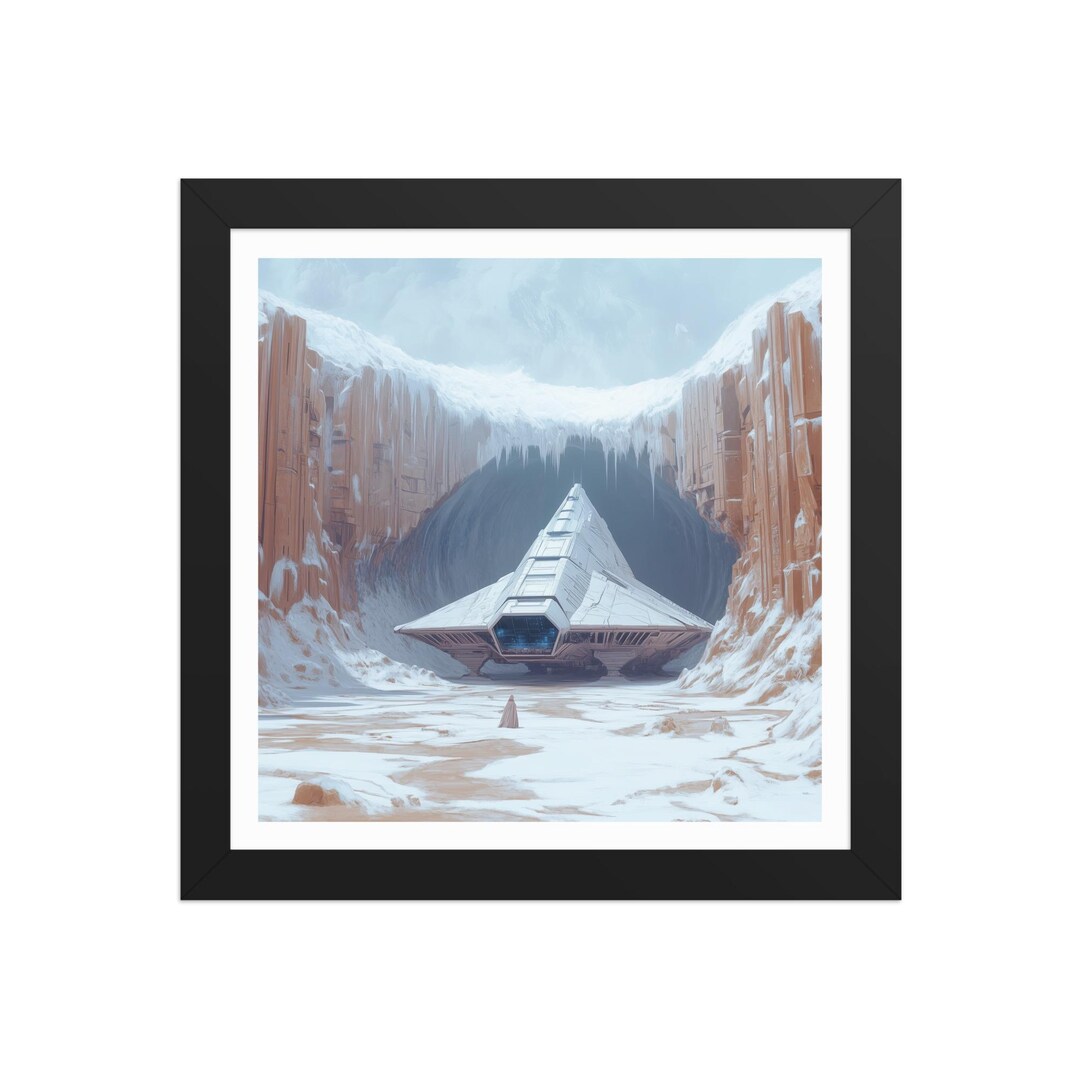 Frozen Arrival – Dreamy Sci-fi Wall Art – Celestial Ice Planet ...