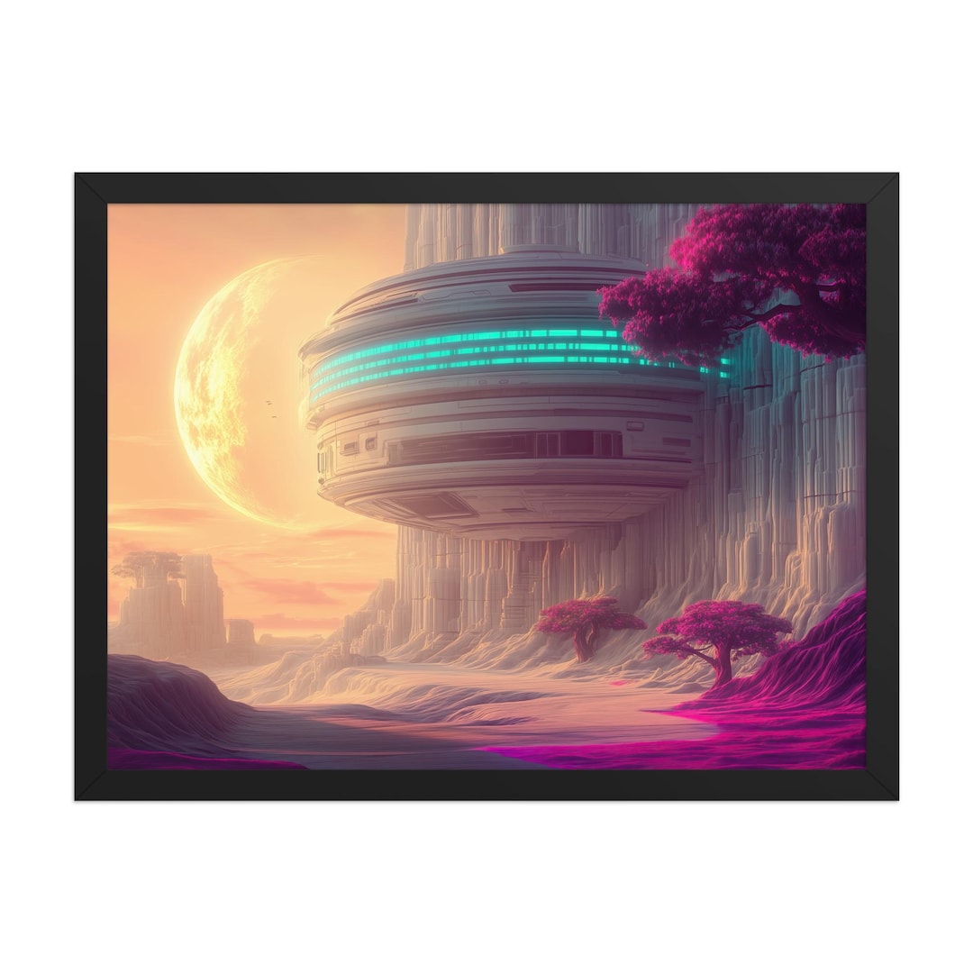 Alien Architecture – Dreamy Sci-fi Wall Art – Celestial Structure ...