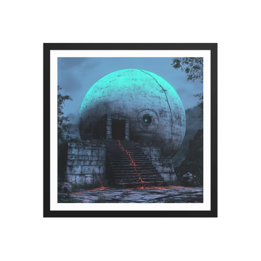 The Forgotten Sphere – Mysterious Sci-fi Wall Art – Ancient Alien Domed ...